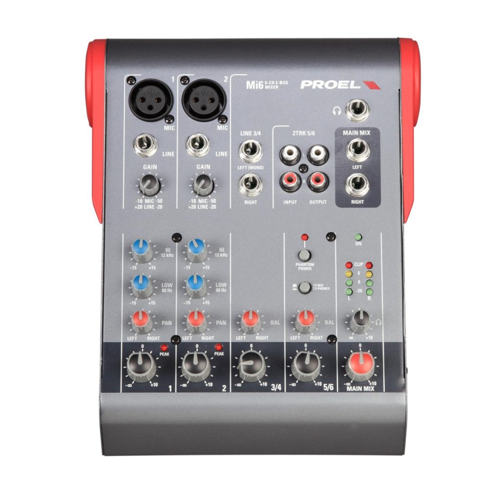 Ultra-compact 6-channel 2-bus mixer – Sound System PROEL