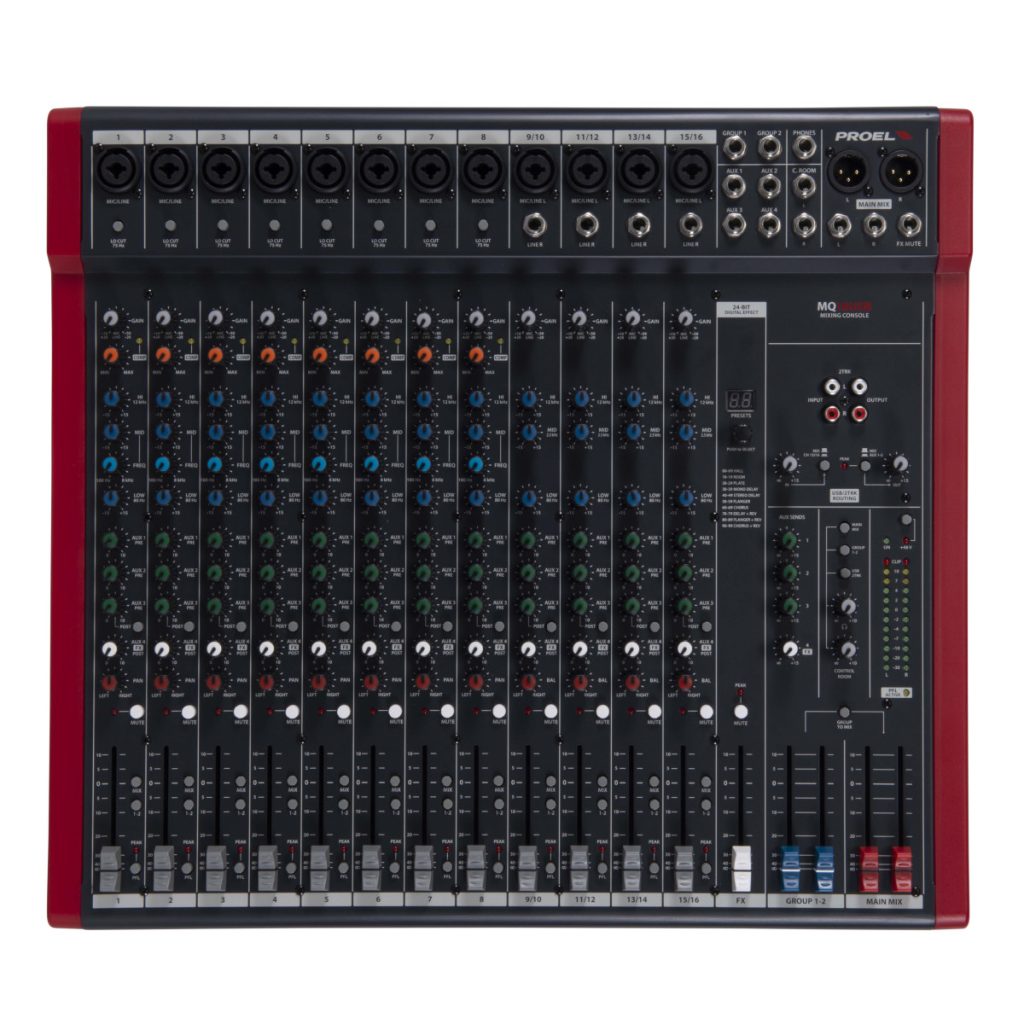 16-channel compact mixer with FX and USB – Sound System PROEL