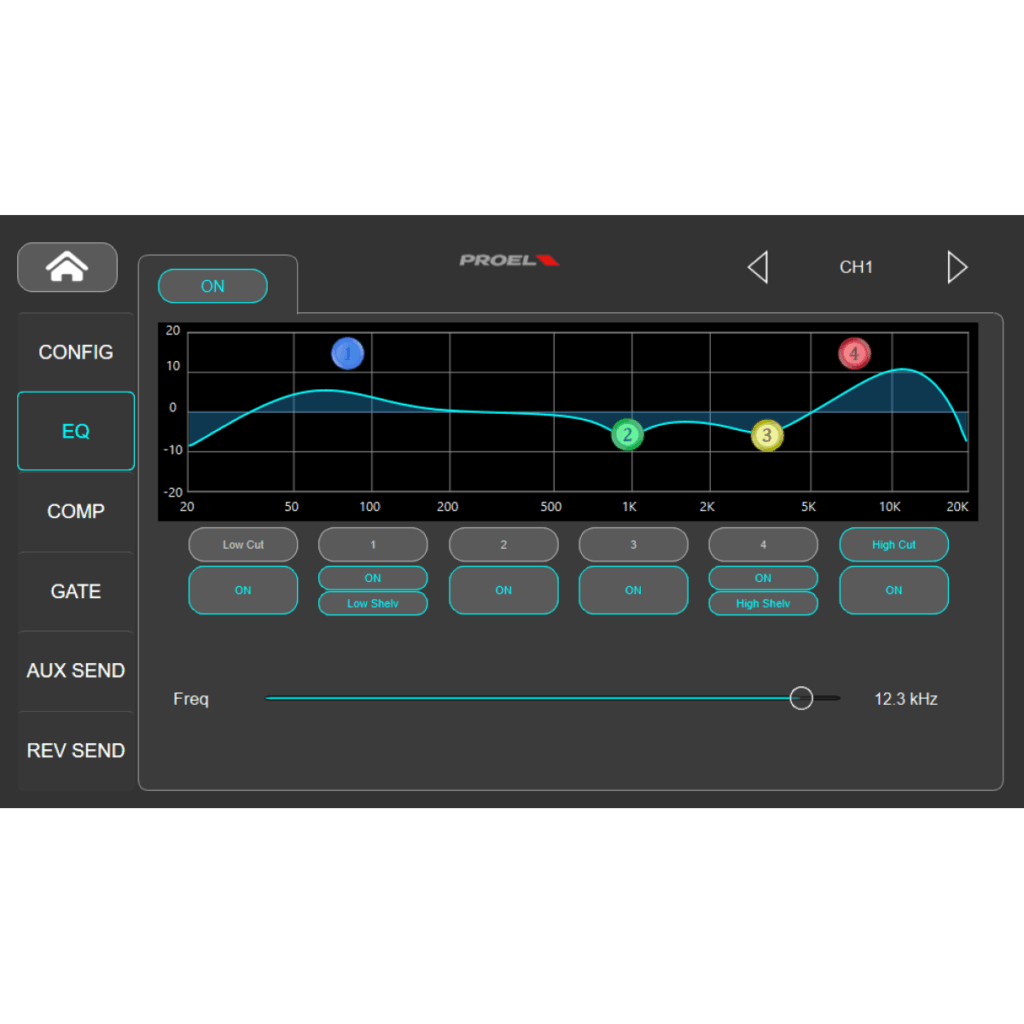Mixer digitale 8 canali – Sound System PROEL